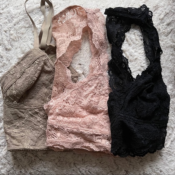 Free People | Intimates & Sleepwear | Euc Bralette Bundle | Poshmark